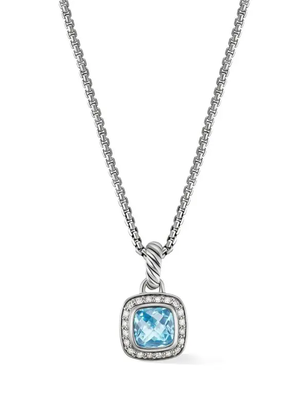 David Yurman Sterling Petite Albion Diamond Necklace - Silver