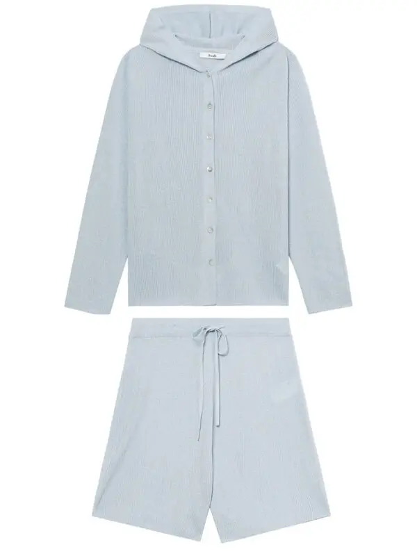 B+AB Ribbed-knit Loungewear Set - Blue