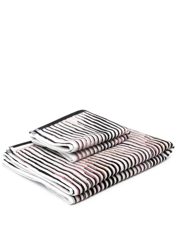 Missoni Striped Cotton Towels - Brown