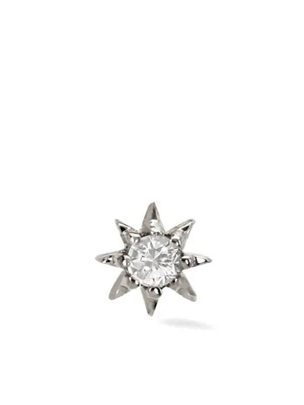 LARK & BERRY 14kt White Gold Interstellar Starburst Diamond Earring