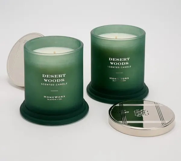HOMEWORX BY SLATKIN + CO. S/2 Desert Woods8oz. Candles