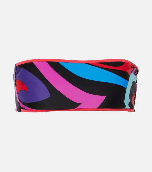 Emilio Pucci Marmo Bandeau Bikini Top