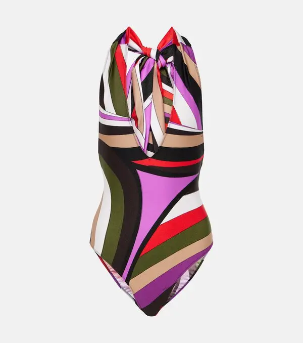 Emilio Pucci Iride Halterneck One-piece Swimsuit