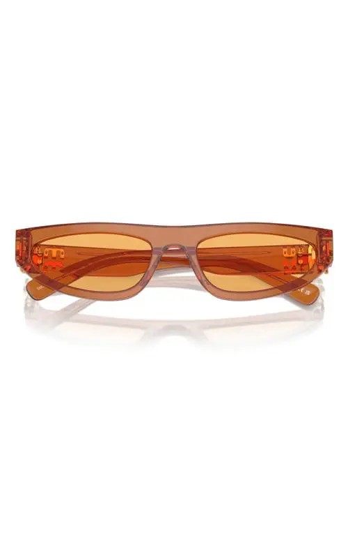 Miu Miu 56mm Irregular Sunglasses - Yellow