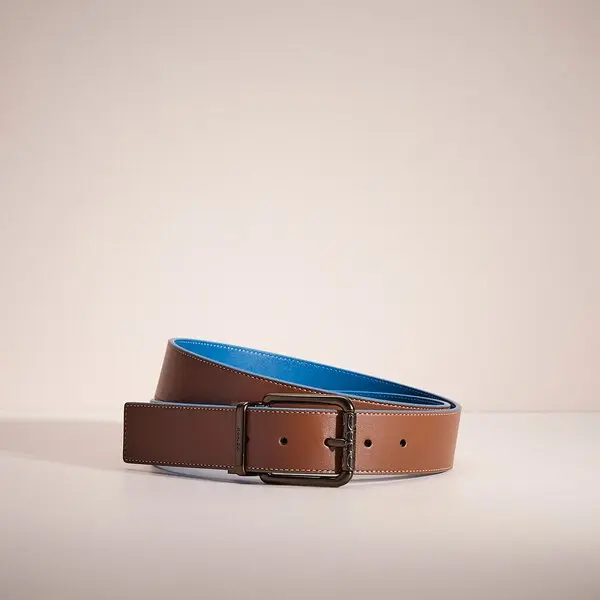 Coach Restored Roller Buckle Cut To Belt, 38mm - Saddle/pacific