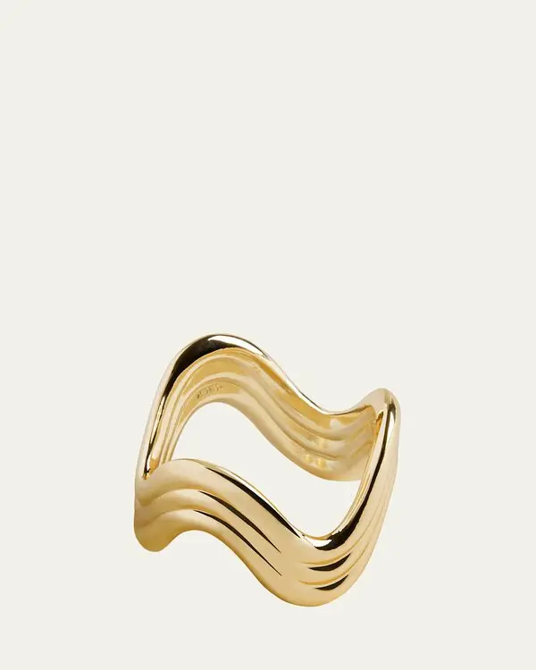 L'Objet Gold-tone Ripple Napkin Rings Jewels, Set Of 4 - No Color