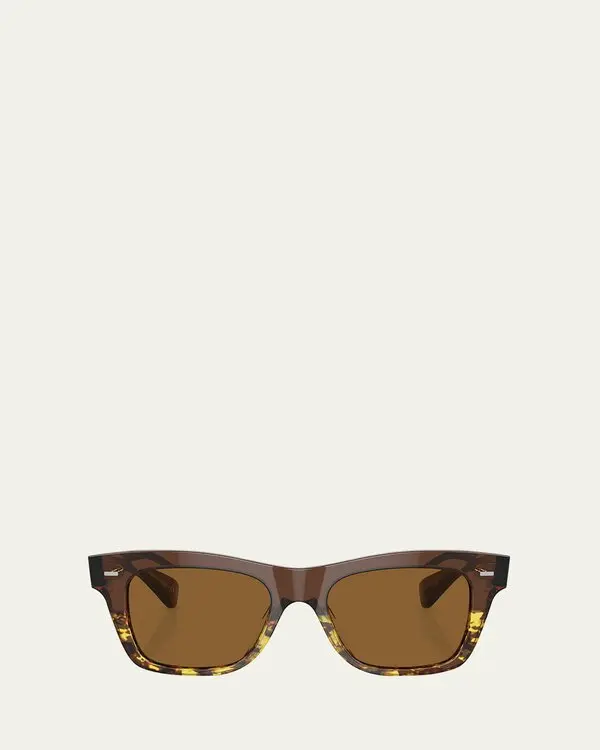 Oliver Spencer Ms. Oliver Square Sunglasses - Dark Brown