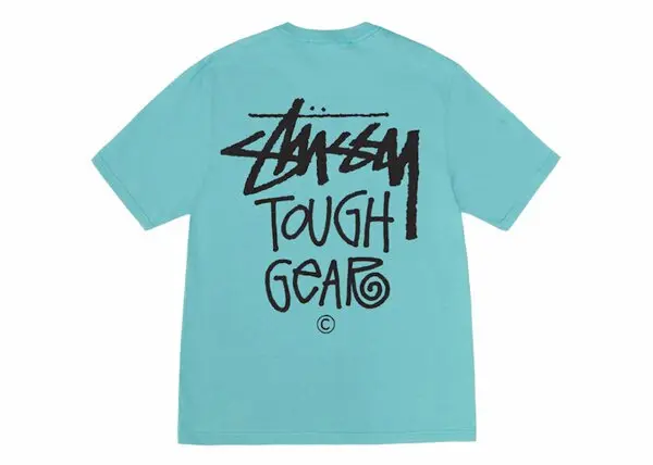 StÜssy Tough Gear Tee Shirt - Ocean