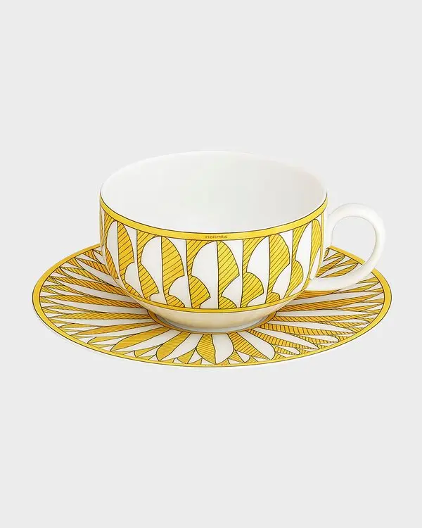 Hermès Soleil D' Tea Cup & Saucer Set - No Color