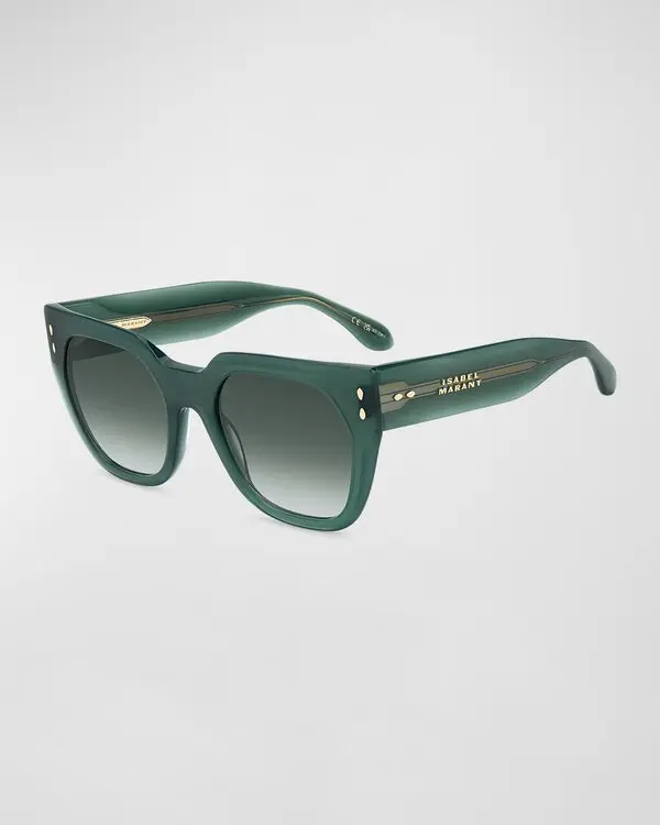 Isabel Marant Logo Acetate Cat-eye Sunglasses - Green