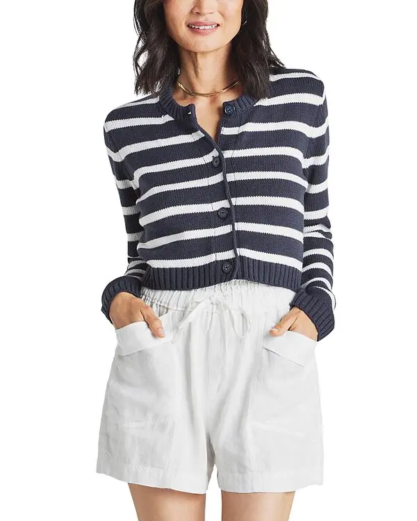 Splendid Rowena Striped Cardigan - Navy/white