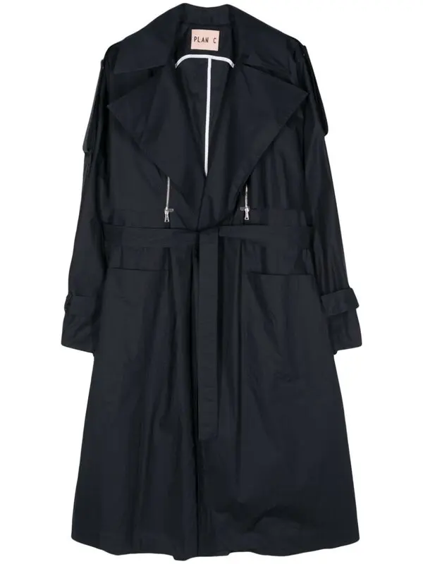 Plan C Detachable-sleeves Trench Coat