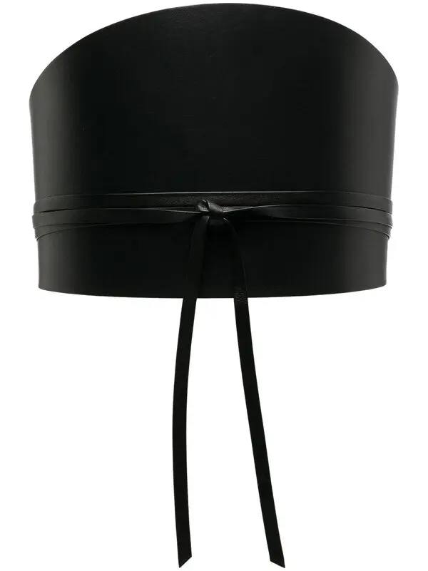 DEHANCHE Undone Corset Leather Belt - Black