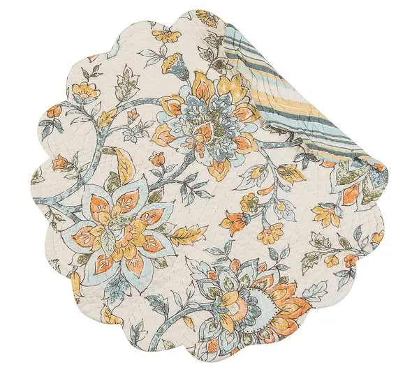 VALERIE PARR HILL Ainsley Set Of 6 Round Placemats Valerie