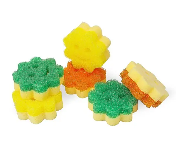 SCRUB DADDY Scrub Mommy Set Of Power Flower Multi-color Sponge Set