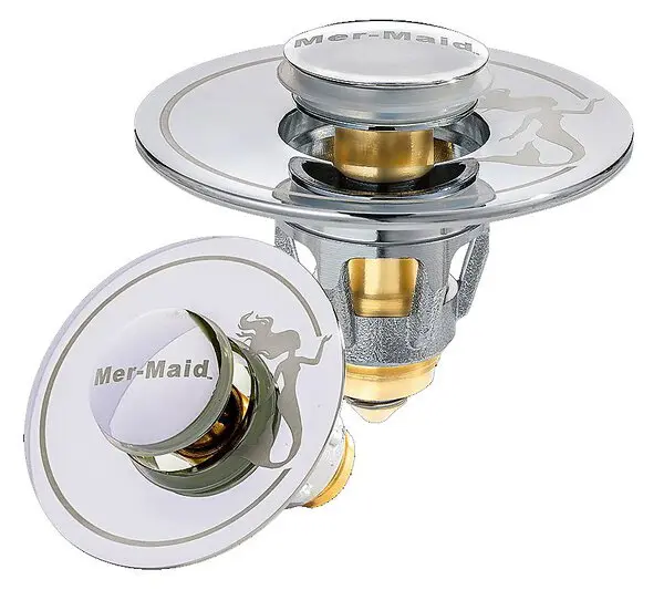 DRAIN MAGIC BY MER-MAID Set Of 2 Anti-clog Sink Stopper