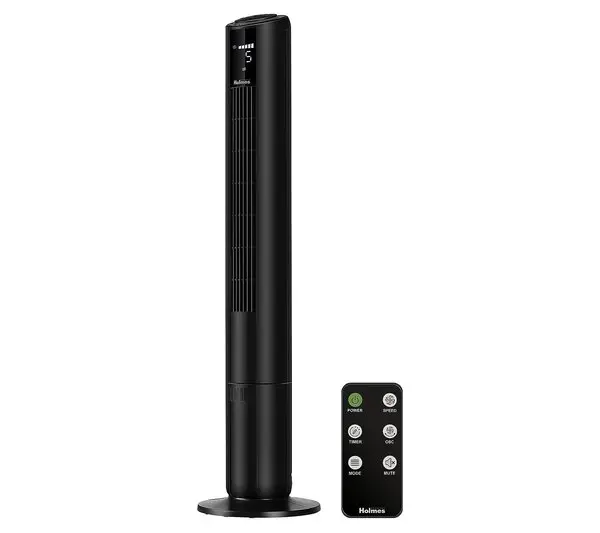 HOLMES 42' 5-speed Digital Tower Fan With Remot E