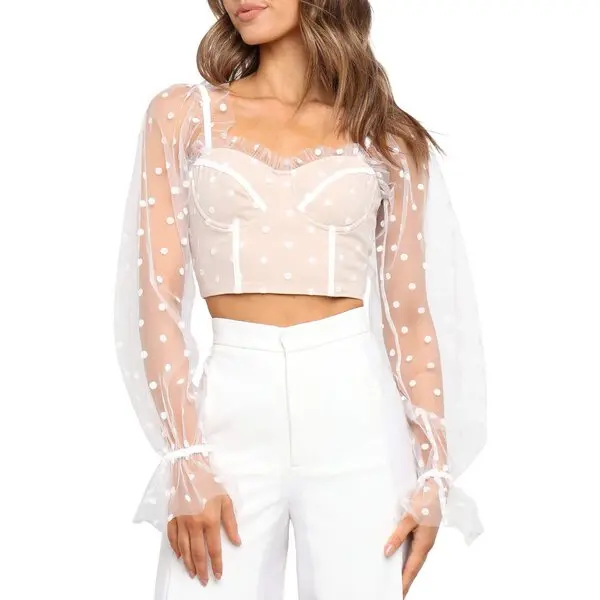 PETAL & PUP Varinka Polka Dot Crop Top