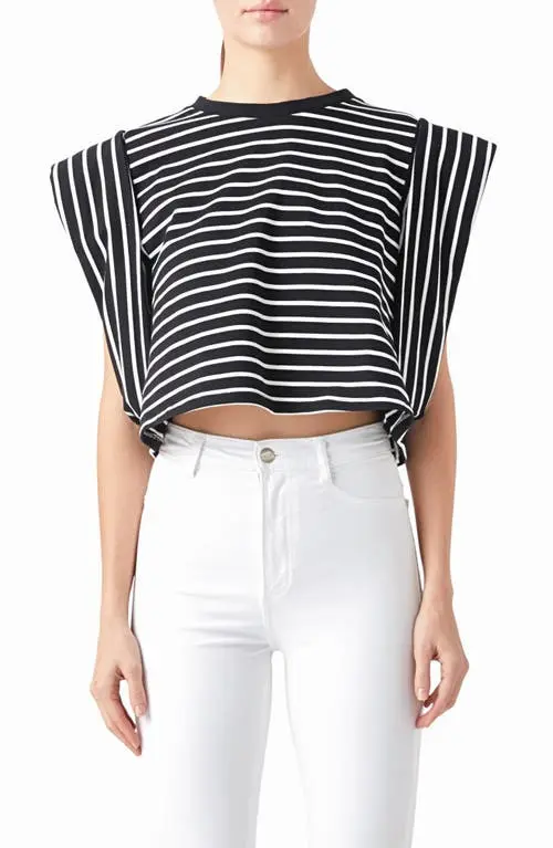 Endless Rose Stripe Crop T-shirt