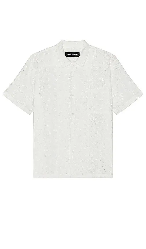 Double Rainbouu Hawaiian Shirt In White