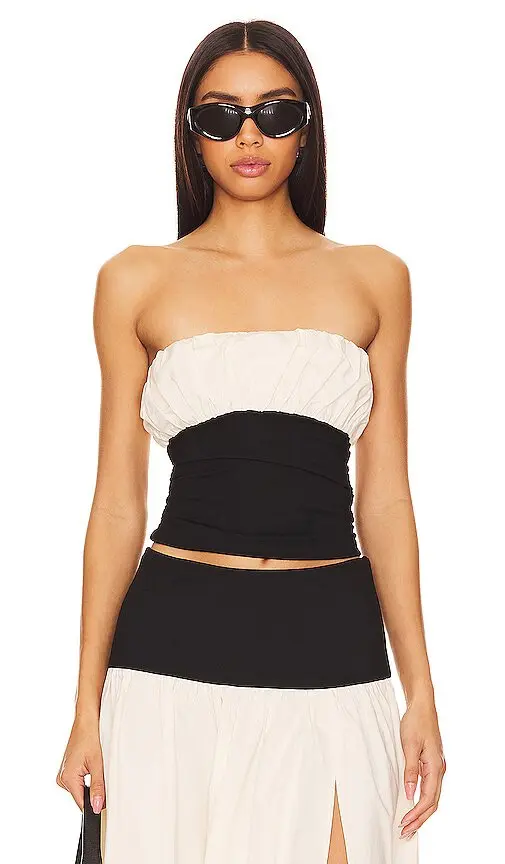 LOVERS AND FRIENDS Mac Tube Top - Black & Ivory