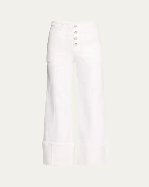 Cinq À Sept Cuffed Benji Cropped Flare Pants