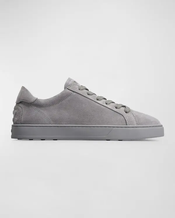 TOD'S Allacciata Low-top Suede Sneakers - Dark Grey