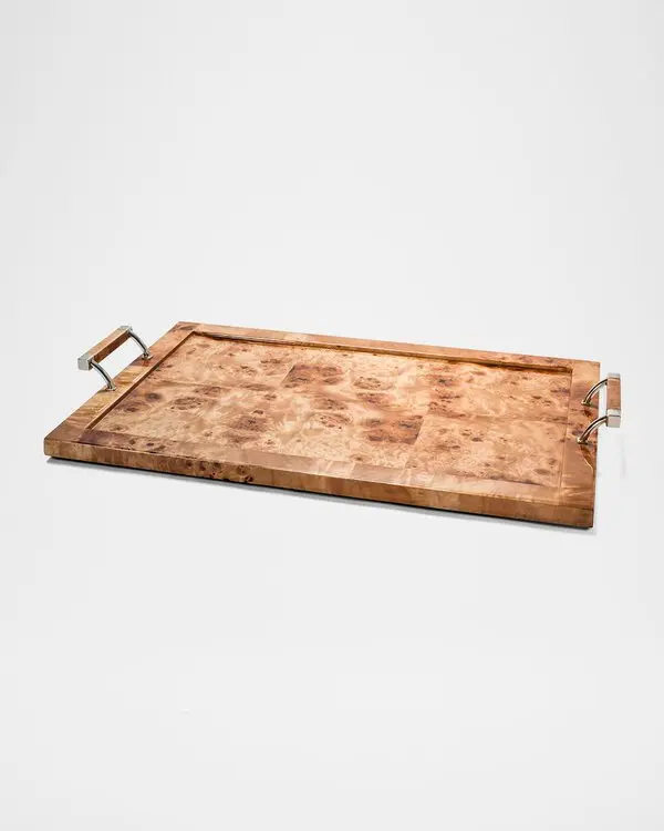 LADORADA Burl Veneer Large Tray - One-color