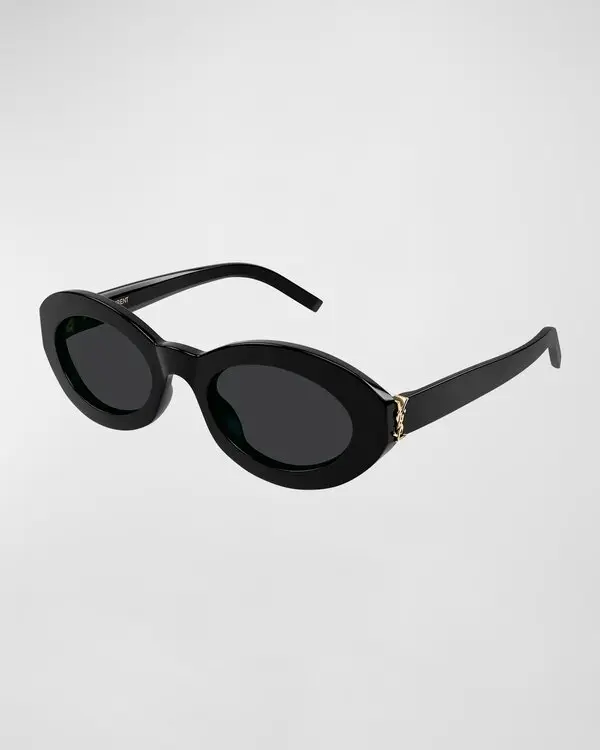 Saint Laurent Acetate Oval Sunglasses