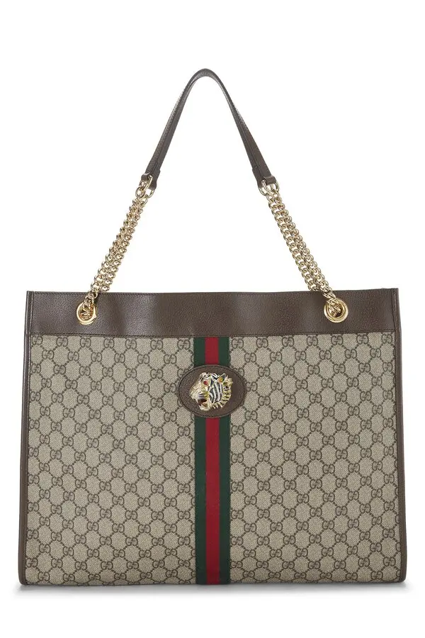 Gucci Original Gg Supreme Canvas Rajah Tote - Beige | Editorialist