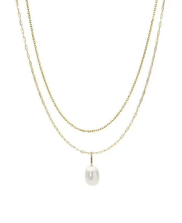 ANA LUISA 10k Cultured Freshwater Pearl Layered Necklace - Solid Gold