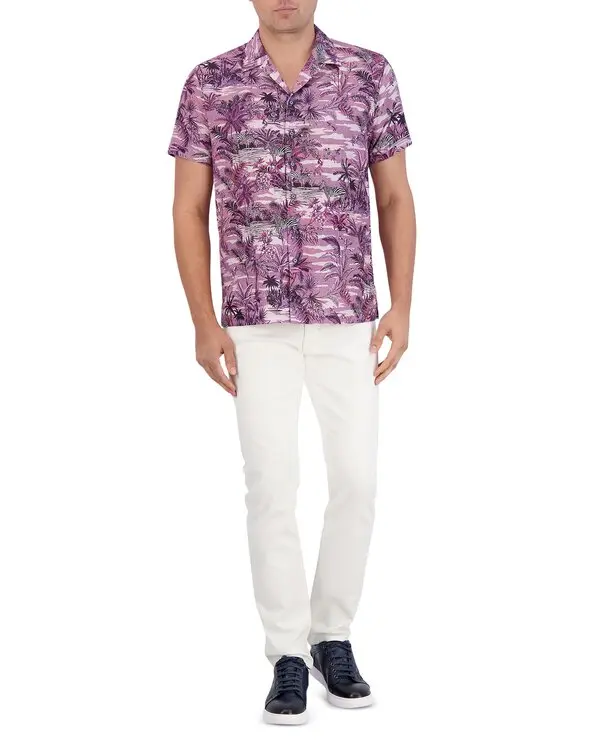 Robert Graham Makara Linen & Cotton Classic Fit Button Down Camp Shirt
