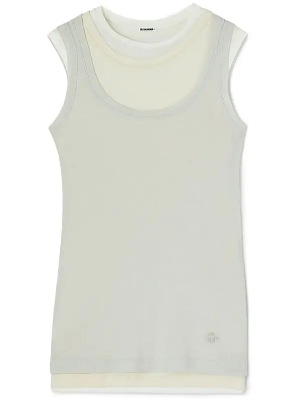 JIL SANDER Layered Tank Top - Grey