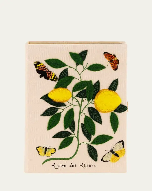 OLYMPIA LE-TAN Small Lemons And Butterflies Book Clutch