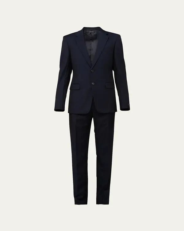 Prada Solid Wool-mohair Suit
