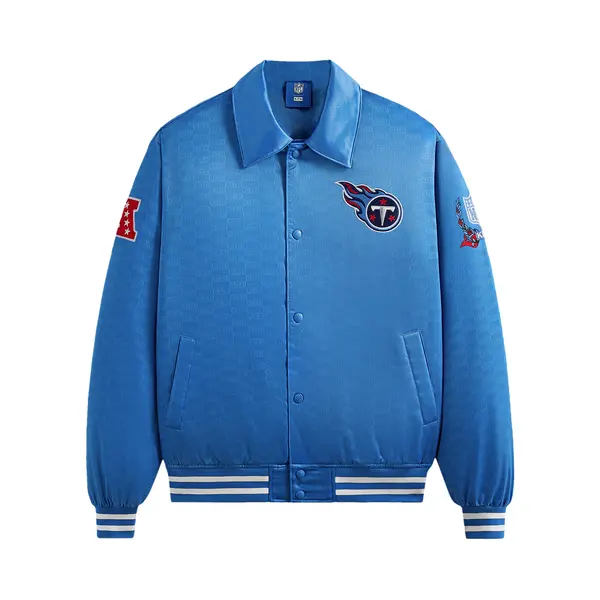 Kith Titans Satin Bomber Jacket - Blue