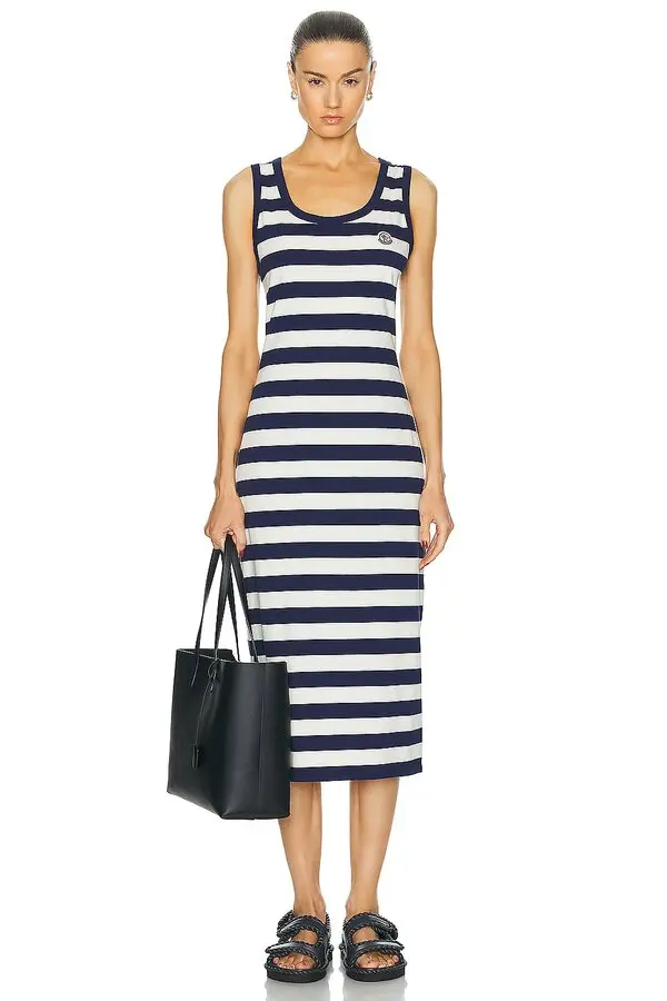 Moncler Stripe Jersey Dress