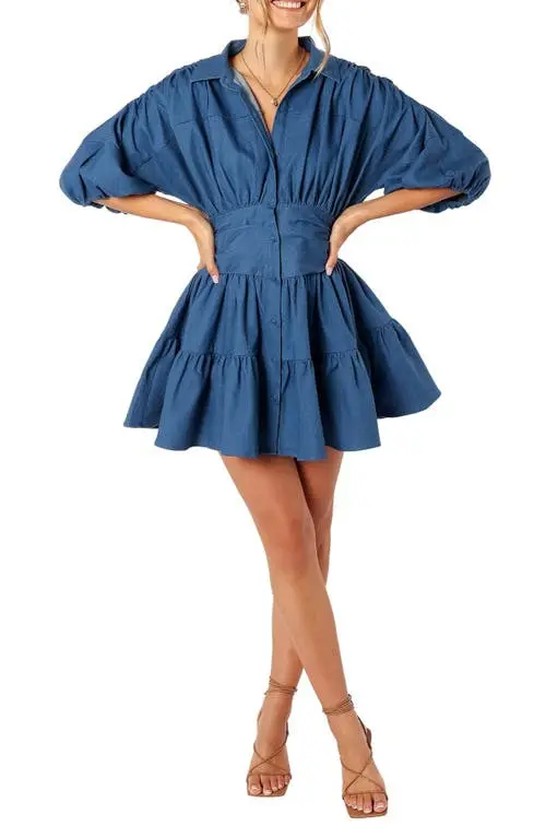 PETAL & PUP Francis Denim Mini Dress