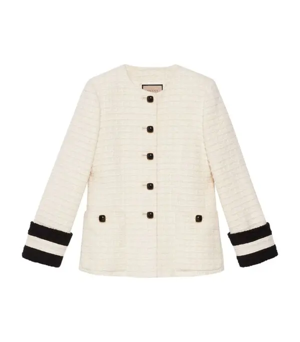 Gucci Tweed Jacket - White | Editorialist