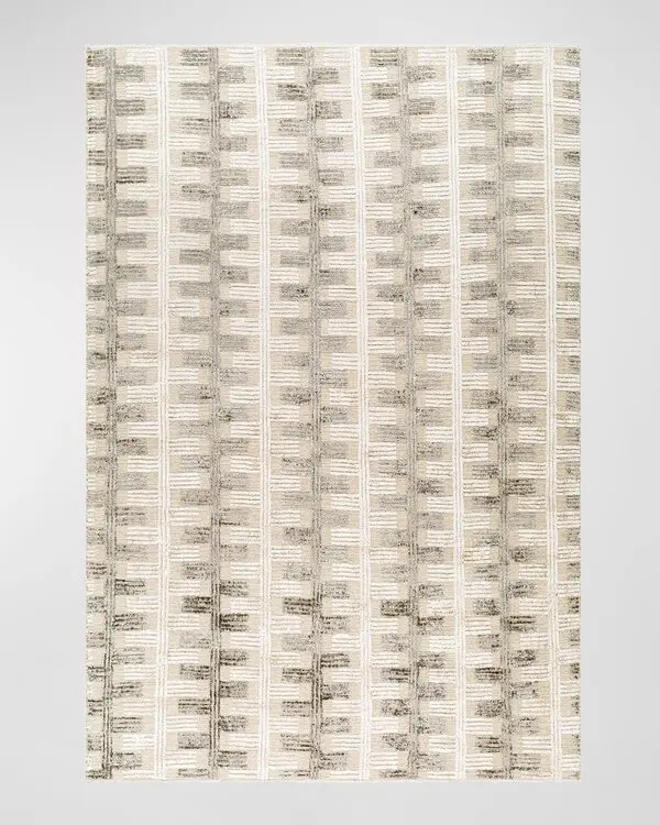 SURYA RUGS Amina Taupe Hand-knotted Rug 8' X 10' 8' X 10