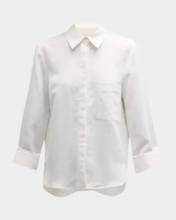 TWP Cotton Boyfriend Shirt - White