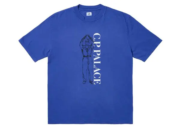 PALACE X C.p. Company T-shirt - Bright Cobalt Blue