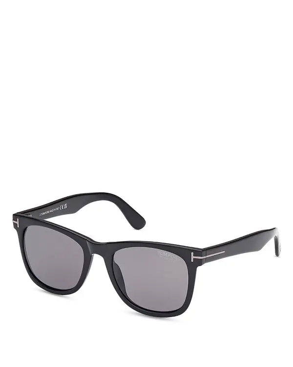 TOM FORD Kevyn Square Sunglasses - Black/gray Polarized Solid