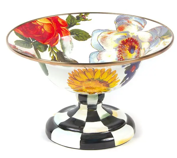 MACKENZIE-CHILDS White Flower Market Small Comp Ote
