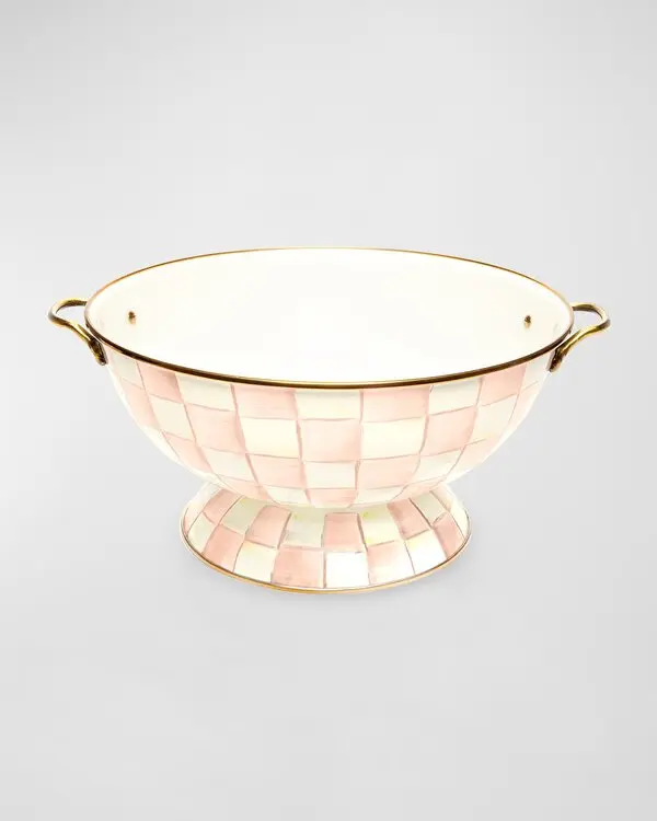 MACKENZIE-CHILDS Rosy Check Enamel Everything Bowl - One-color
