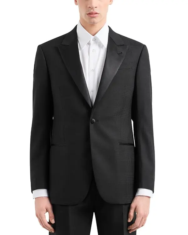 Emporio Armani Regular Fit Crepe Wool Dinner Jacket