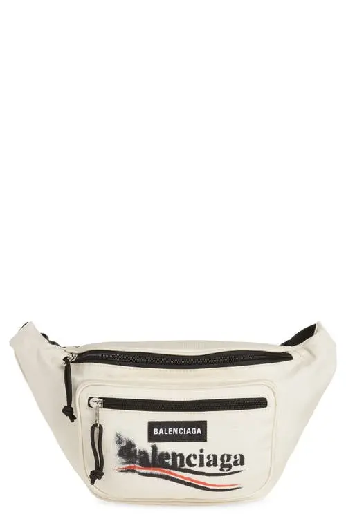 Balenciaga Explorer Beltpack Canvas Belt Bag - Ecru