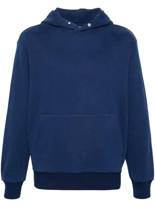 Zegna Drop-shoulder Jersey Hoodie - Blue
