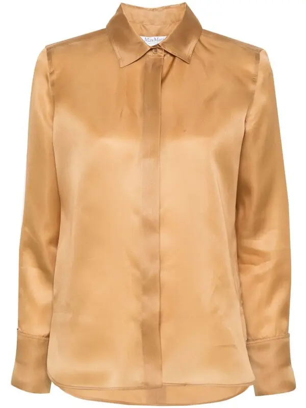 Max Mara Nola Organza Shirt - Neutrals