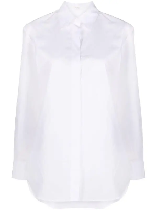 THE ROW Pointed-collar Long-sleeve Shirt